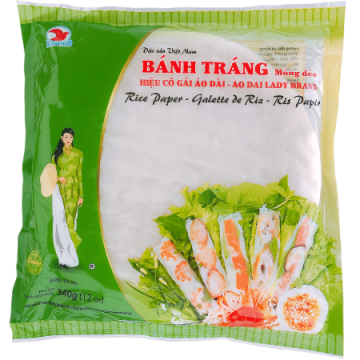 AO DAI LADY Thin Rice Paper (Bánh Tráng Mỏng Dẻo) 340g - DATAFOOD